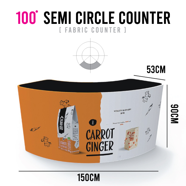 100 Semi Circle Counter | MillionColour Display Advertising - Display ...